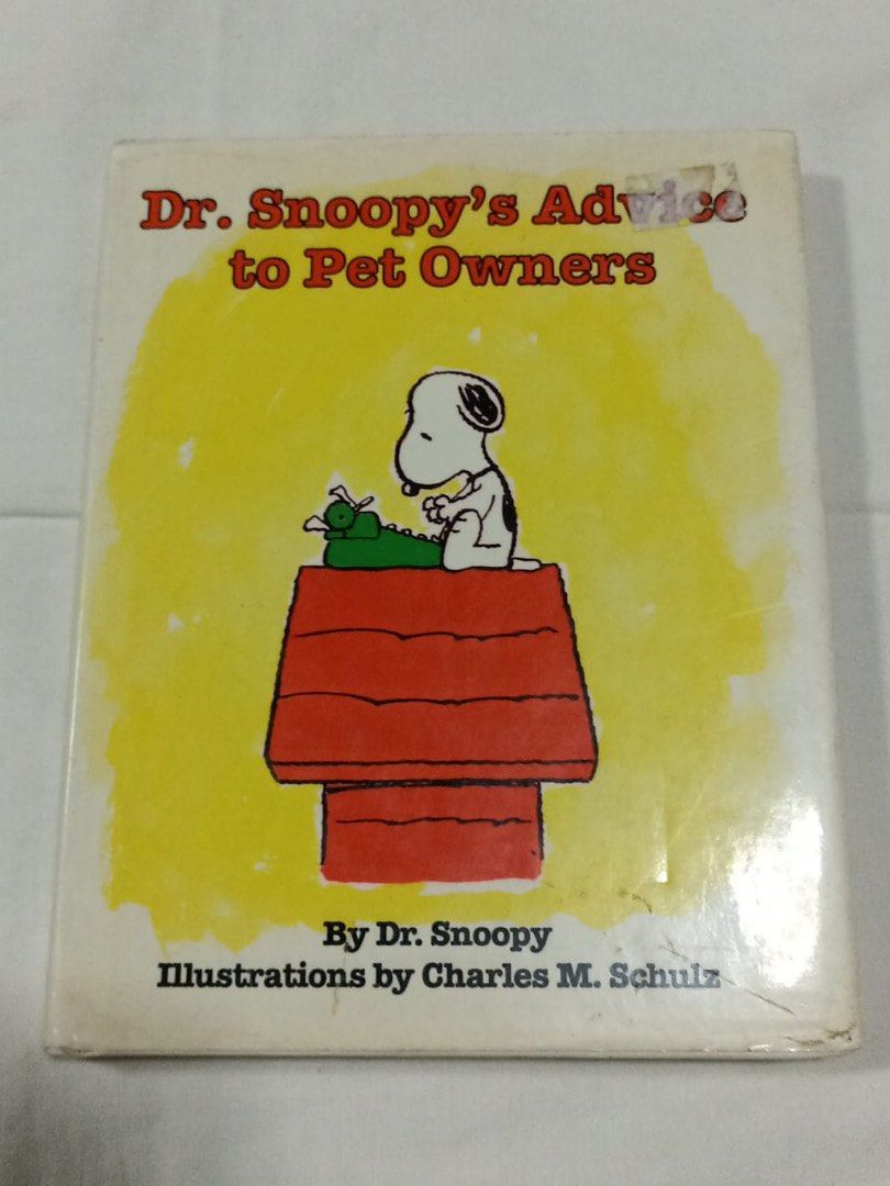 Dr. Snoopy's Advice to Pet Owners Book, Hobbies & Toys, Books ...