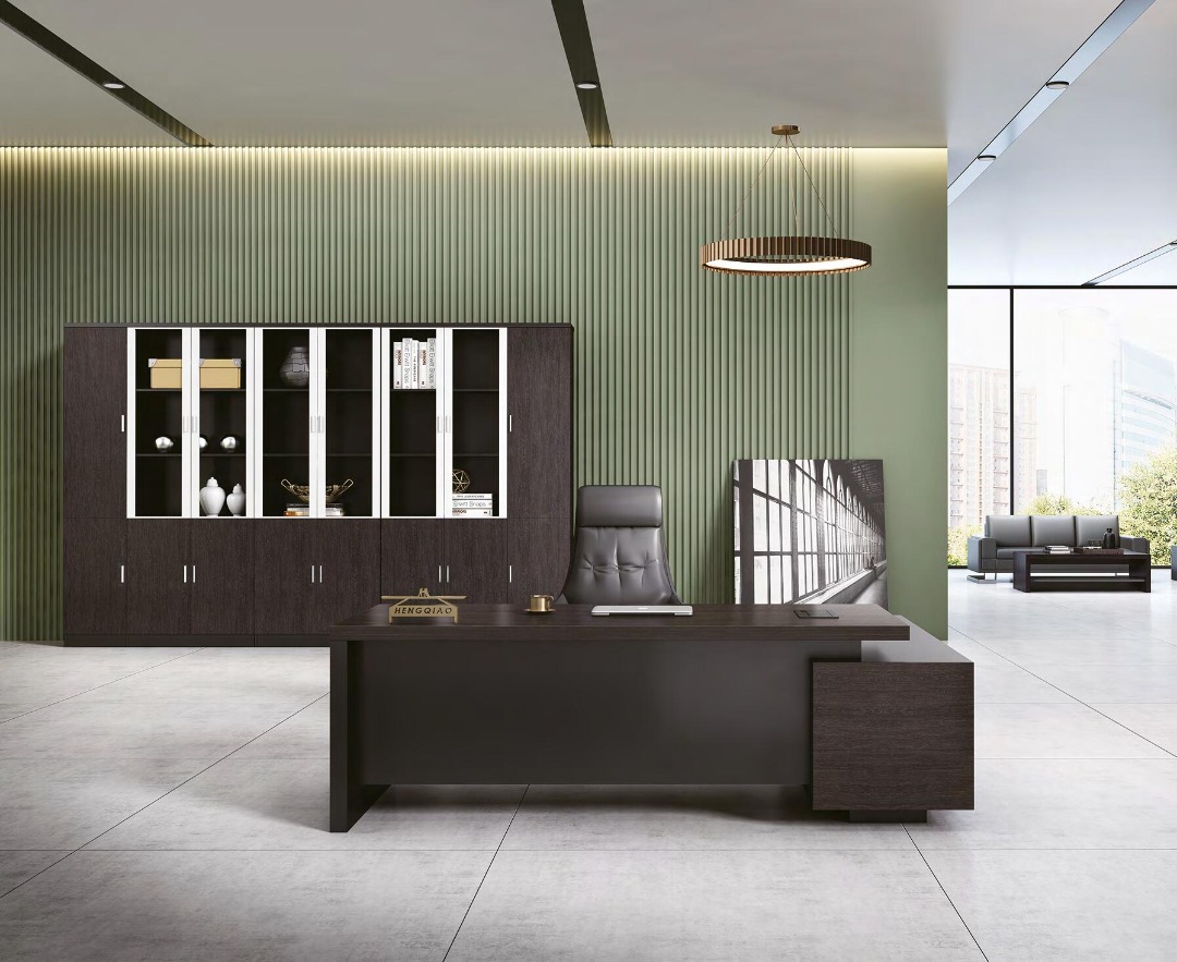 DT B811 Director Table w L Shape Cabinet, Executive Table Office Table ...