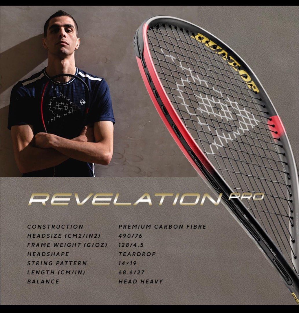 Dunlop Sonic Core Revelation Pro LTD Edition Squash Racket, 運動產品, 運動與體育 ...