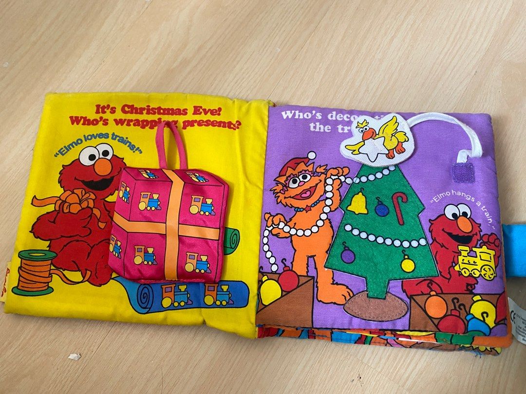 Elmo Christmas Cloth Book Sensory Toy, Hobbies & Toys, Toys & Games on ...