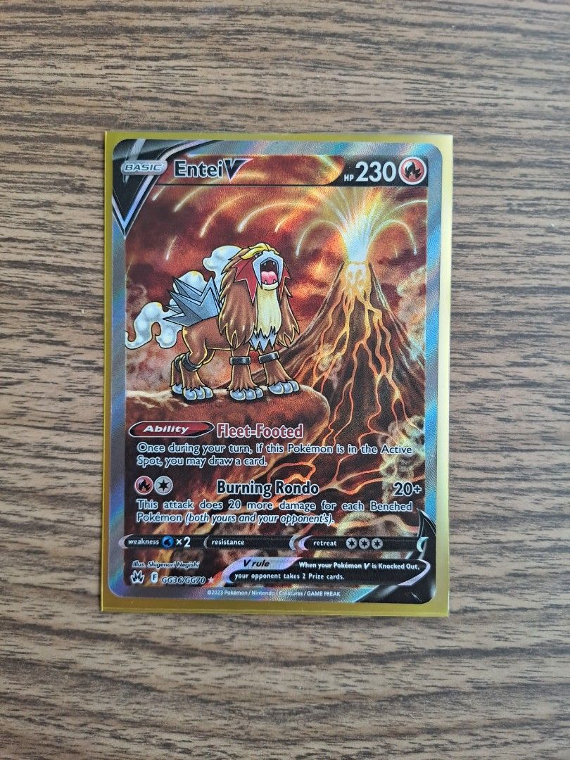 Entei V CZ Crown Zenith Pokemon Card, Hobbies & Toys, Toys & Games on ...