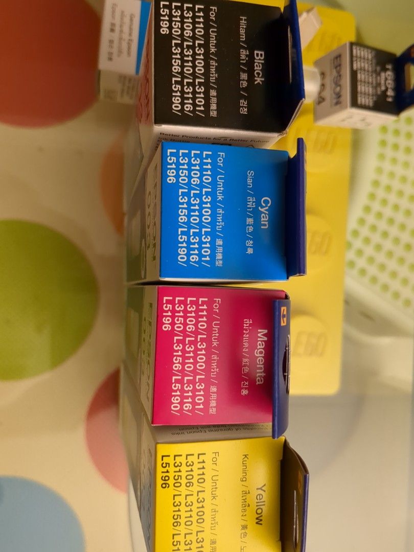 EPSON Ink bottles for Ecotank L series, Computers & Tech, Printers ...