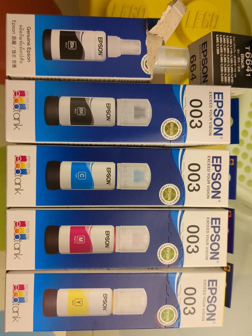 EPSON Ink bottles for Ecotank L series, Computers & Tech, Printers ...