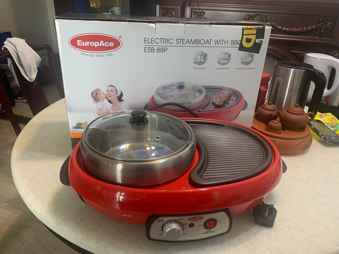 Europace Electric Steamboat With Grill ESB 88P, TV & Home Appliances ...