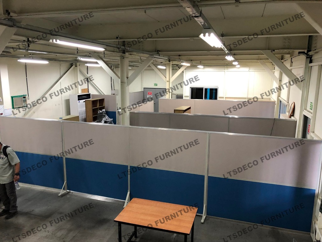 FULL FABRIC HIGH WALL PANEL DIVIDER OFFICE PARTITION IN FABRIC FINISH ...