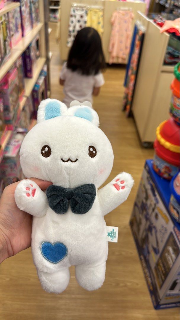 Funclaw white bunny plush, Hobbies & Toys, Toys & Games on Carousell