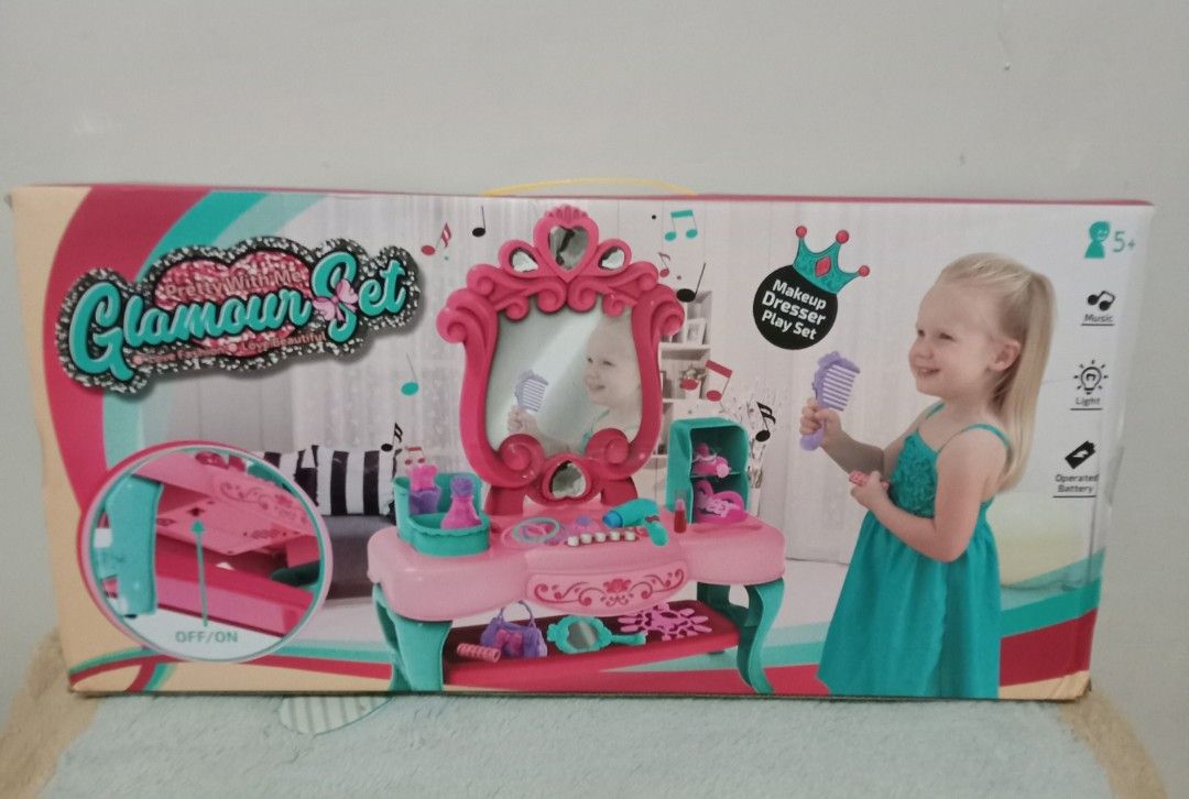 Glamour Set Make up Dresser Play Set With Lights and Sounds on Carousell