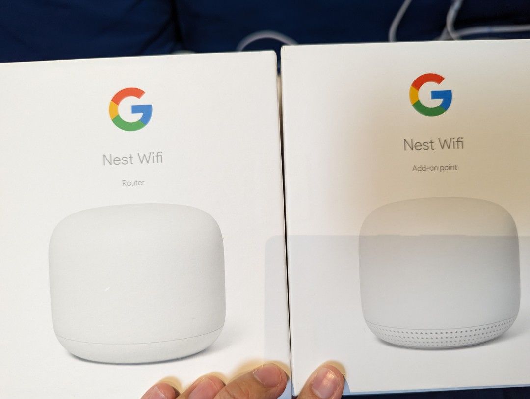 Google Nest Wifi, 1 router + 2 add-on points (mesh system), Computers & Tech, Parts ...