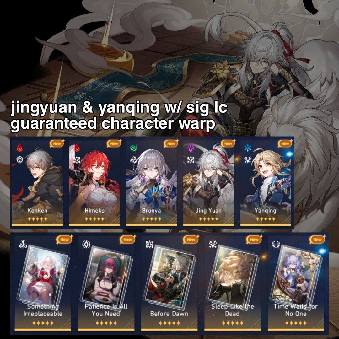 guaranteed character warp honkai star rail hsr account, bronya, himeko ...