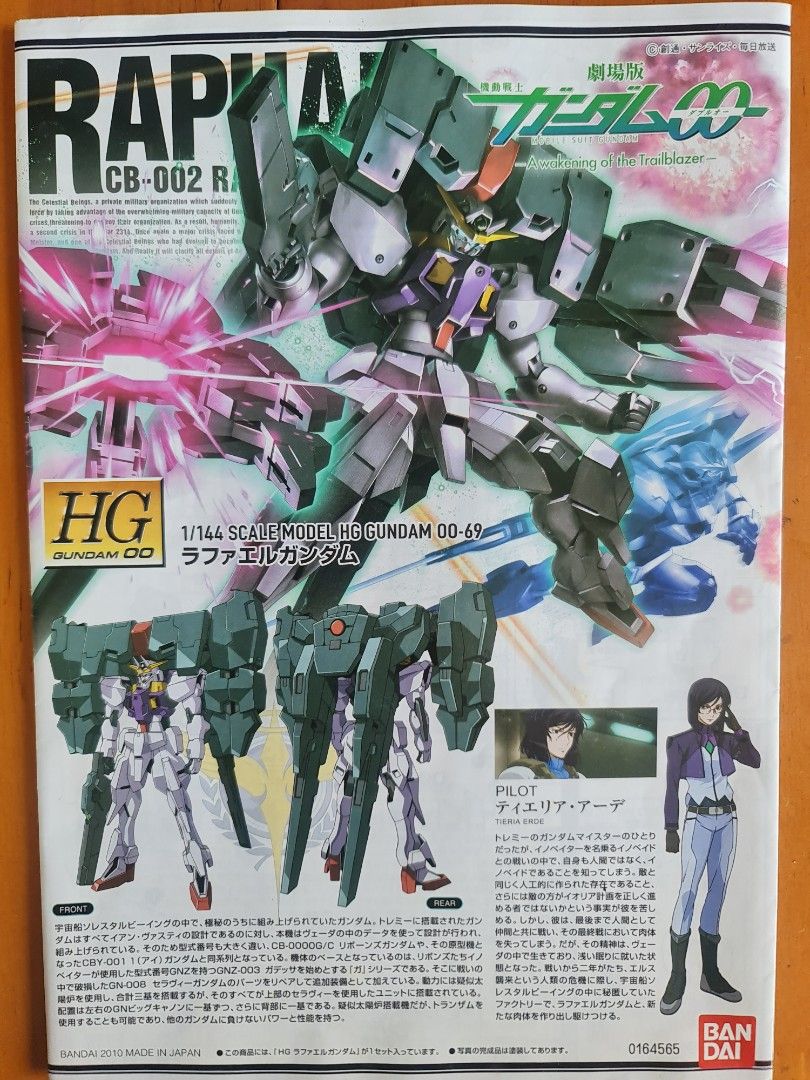 Gundam 00 HG Gundam Raphael CB-002, Hobbies & Toys, Toys & Games on Carousell