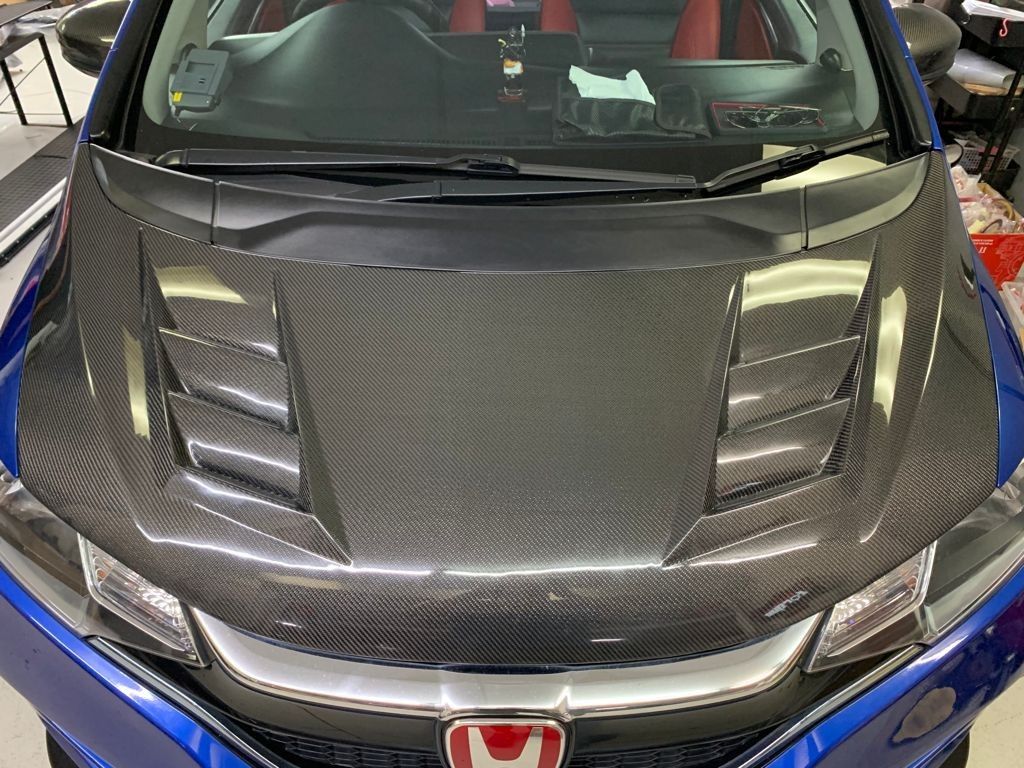 Honda Fit Jazz GK3 GP5 GK5 Full Carbon Fibre bonnet, Car Accessories ...