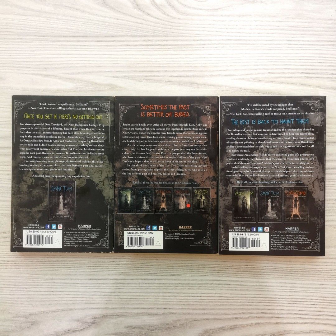 Asylum Series Medeleine Roux Horror Story Novel Set, Hobbies & Toys ...