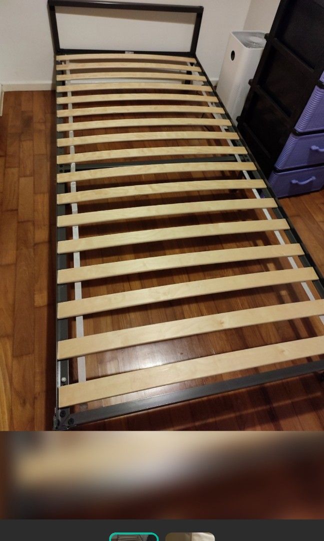IKEA bed base and mattress, Furniture & Home Living, Furniture, Bed ...