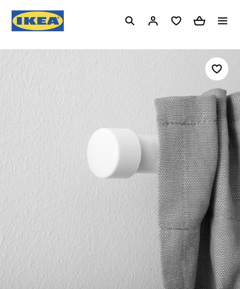IKEA RAFFIG - Curtain rod finials (set of 2), Furniture & Home Living ...