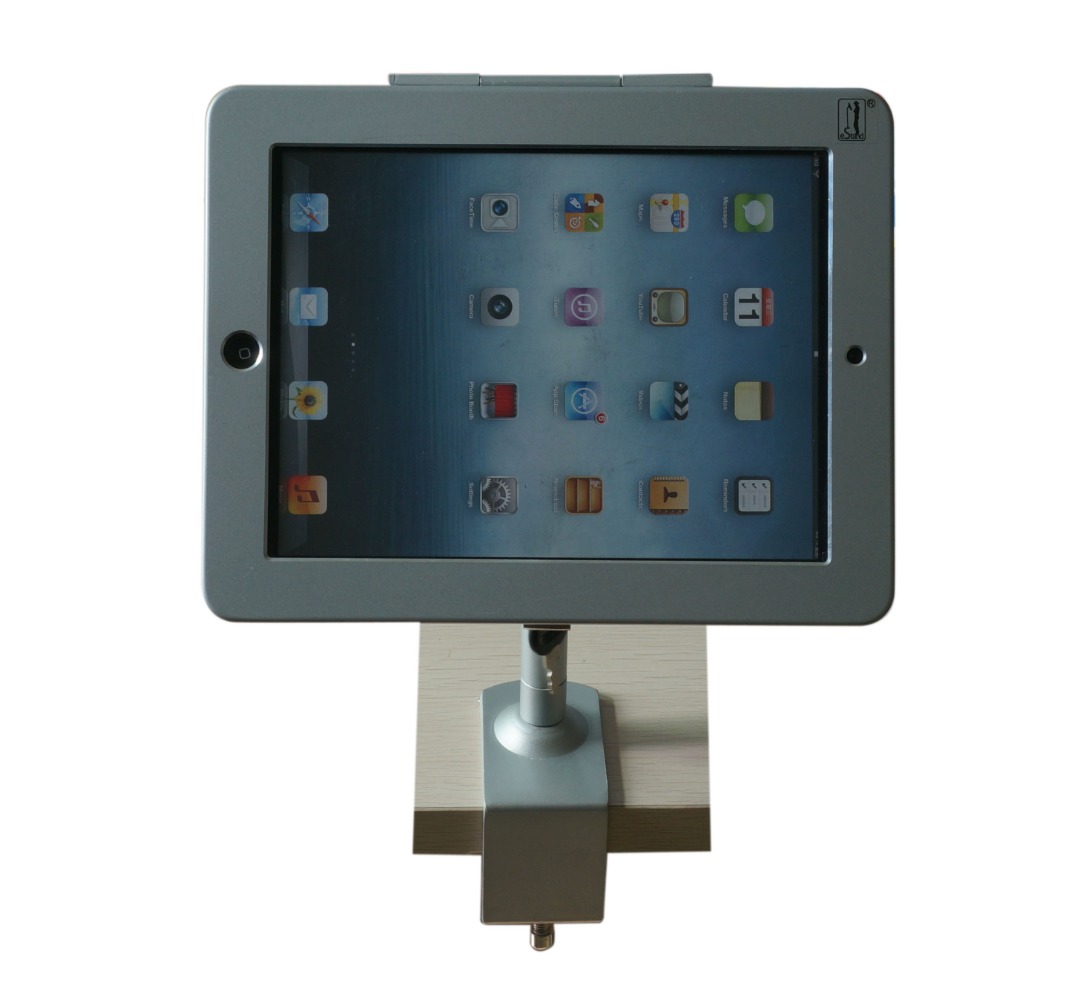IPAD stand table desktop clamp with key lock anti theft 9.7 inch ...