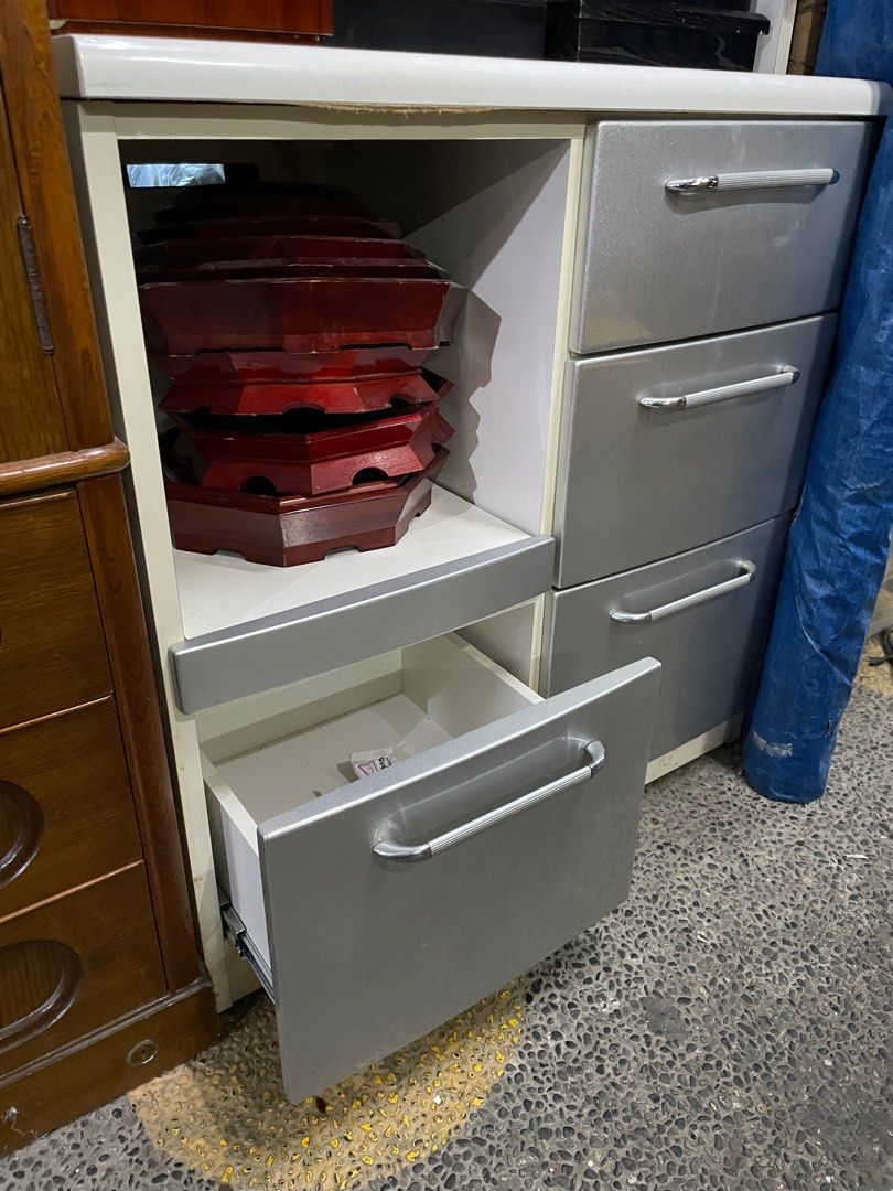 JAPAN MODERN DUCCO KITCHEN DRAWER DISPLAY CABINET, Furniture & Home ...