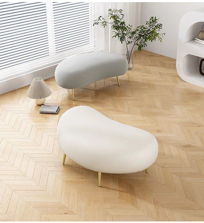 JONAE Modern Boucle Ottoman, Furniture & Home Living, Furniture, Chairs ...