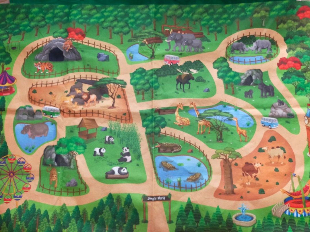 Jungle world playmat large, Hobbies & Toys, Toys & Games on Carousell
