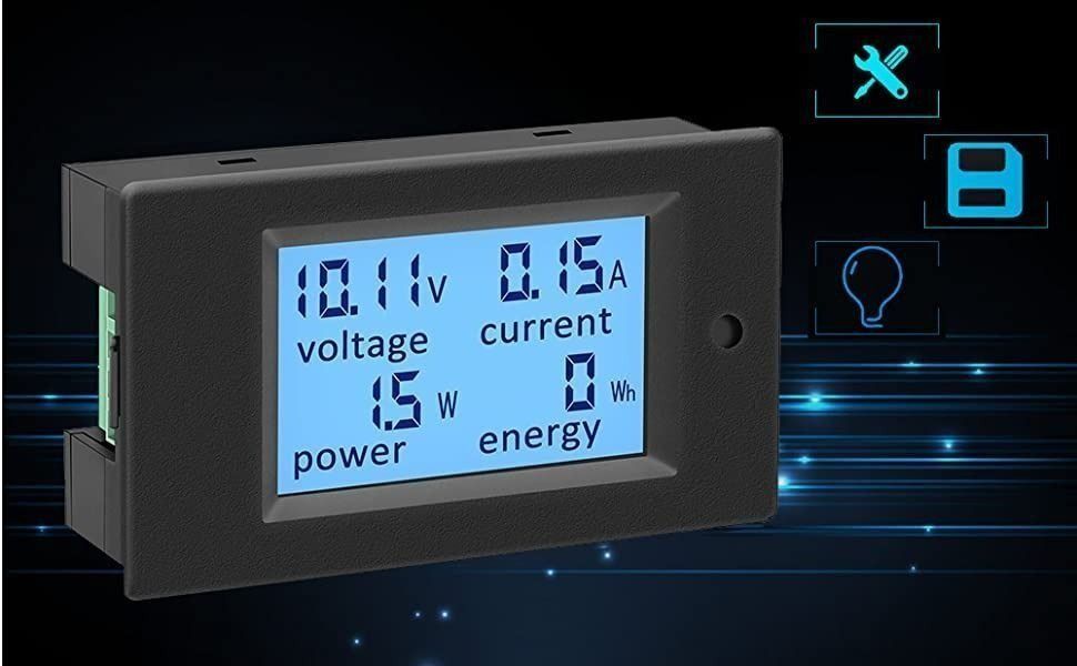 KETOTEK Ammeter Shunt Voltage Meter Power Tester Energy Meter Digital ...
