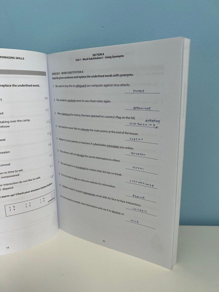 Key guide Olevel English mastering paraphrasing skills assessment book ...
