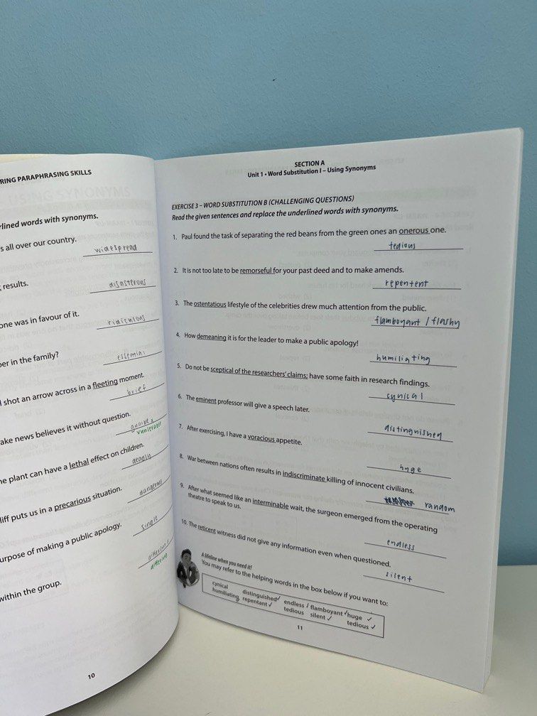 Key guide Olevel English mastering paraphrasing skills assessment book ...