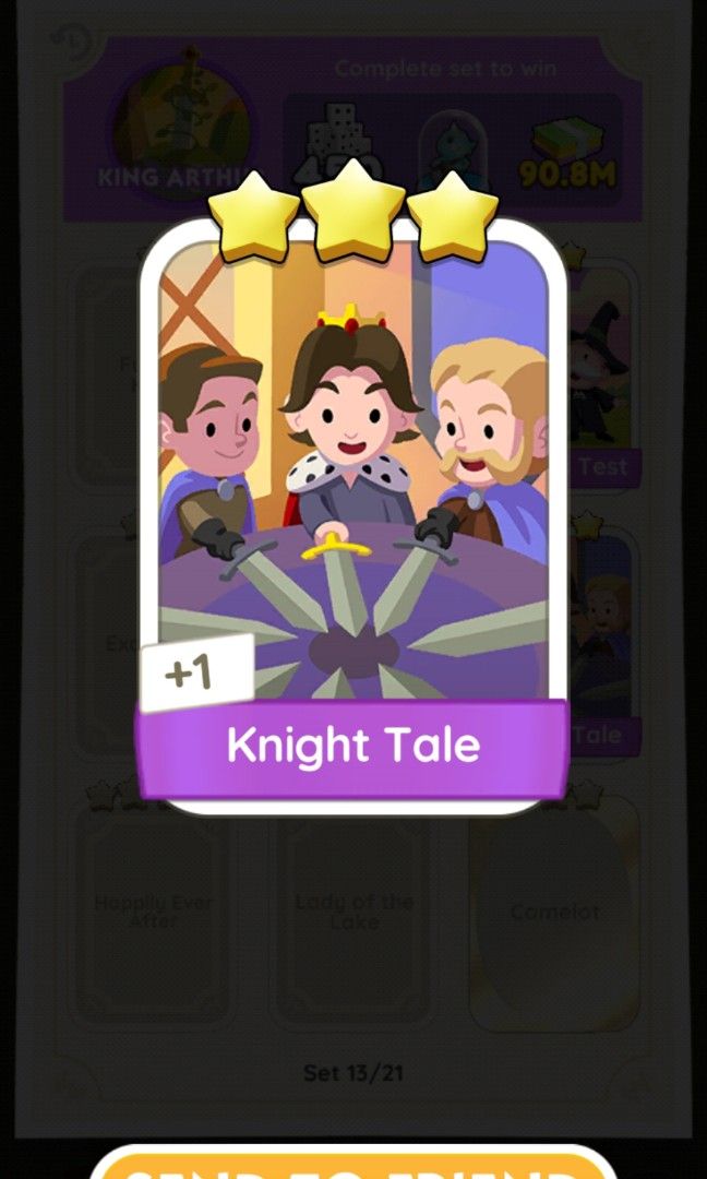 Knight tale monopoly go stickers, Video Gaming, Gaming Accessories, In ...