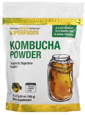 Kombucha Powder, California Gold Nutrition, Unflavored, 160g, Health ...