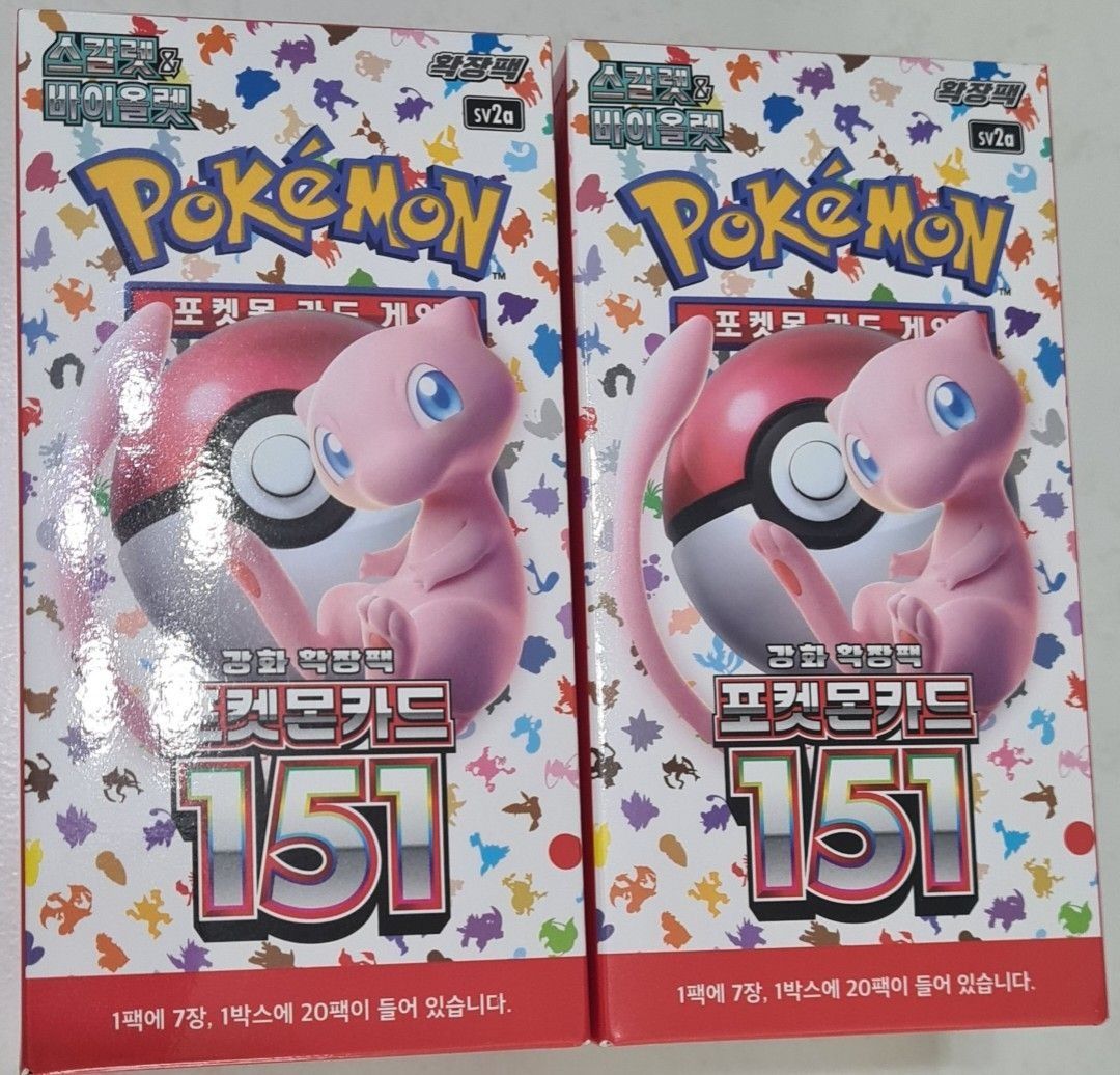 Korean Pokemon 151 Booster Box TCG PTCG SV2a, Hobbies & Toys ...