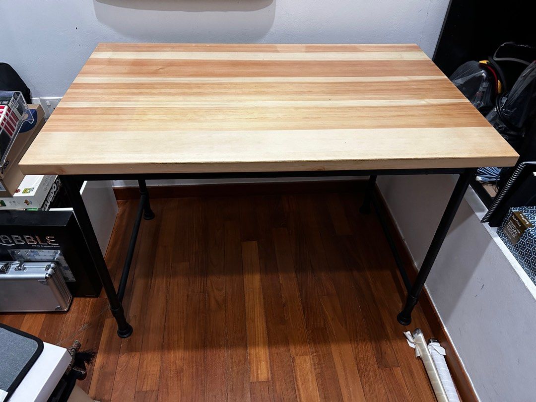 IKEA Kullaberg Pine Desk, Furniture & Home Living, Furniture, Tables ...