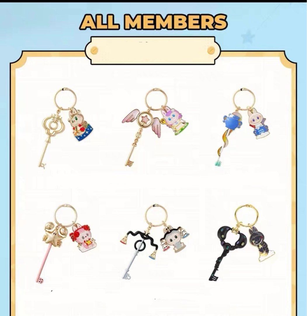 LABUBU KEY PENDANT KEYCHAIN POPMART CONSTELLATION / FULL SET / SINGLE ...