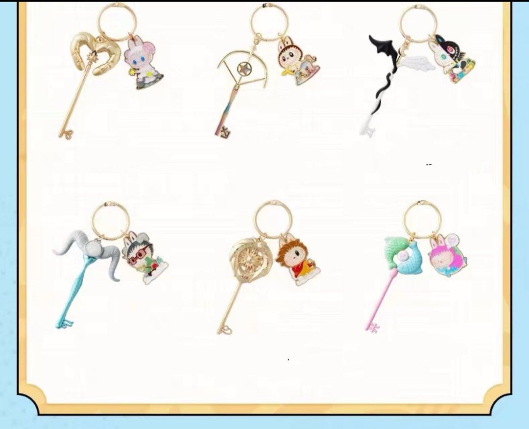 LABUBU KEY PENDANT KEYCHAIN POPMART CONSTELLATION / FULL SET / SINGLE ...