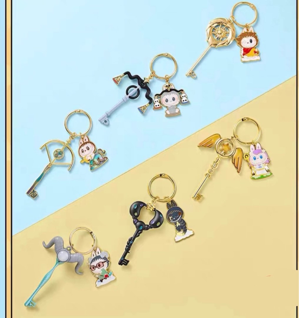 LABUBU KEY PENDANT KEYCHAIN POPMART CONSTELLATION / FULL SET / SINGLE ...