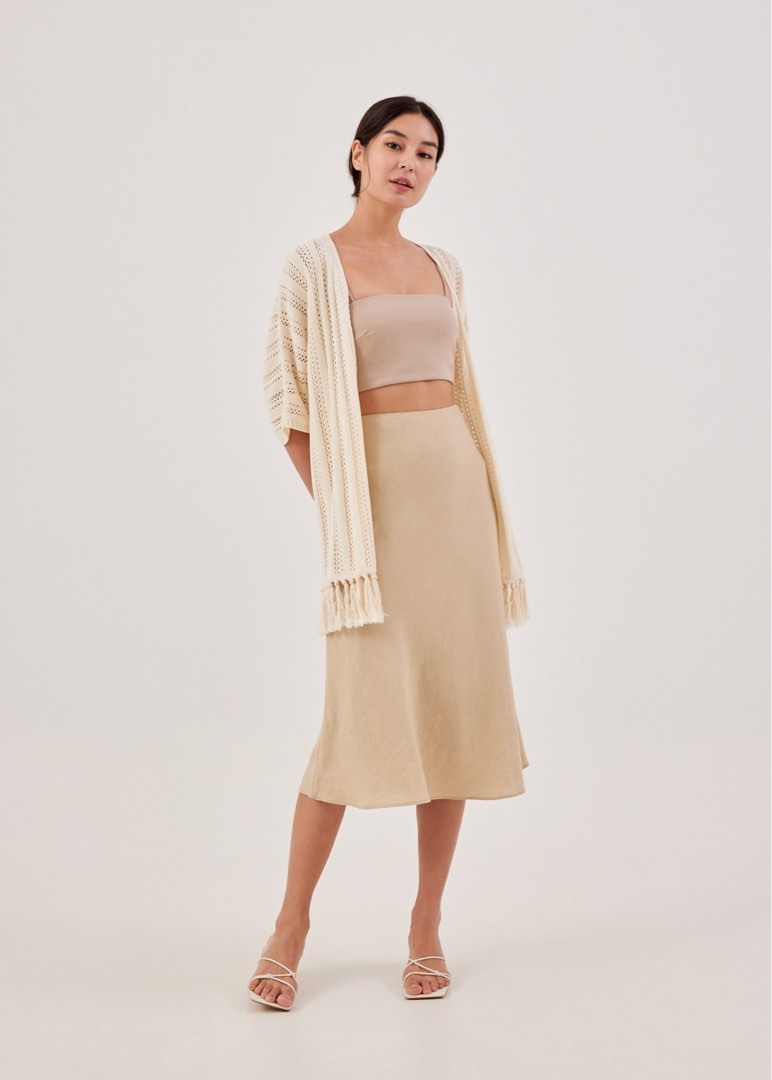 LB | Tilly Crochet Knit Fringe Kimono, Women's Fashion, Coats, Jackets and Outerwear on Carousell