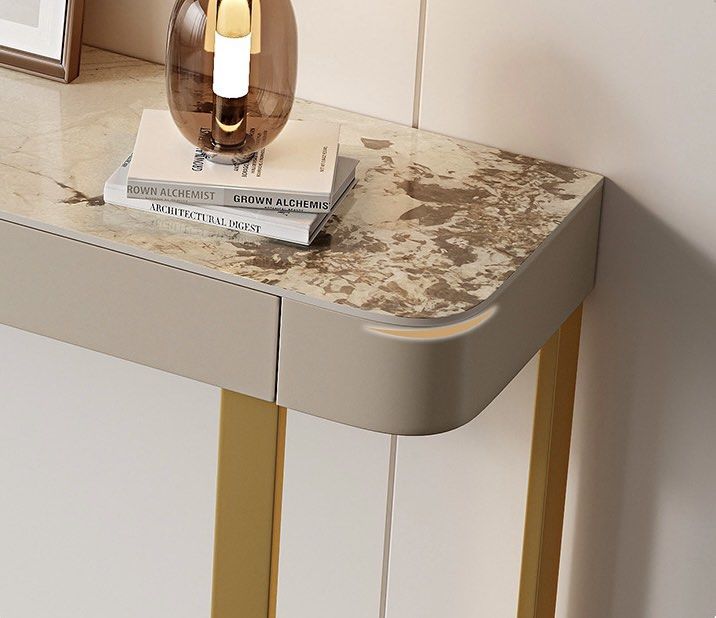 LING Modern Sintered Stone Console Table, Furniture & Home Living ...