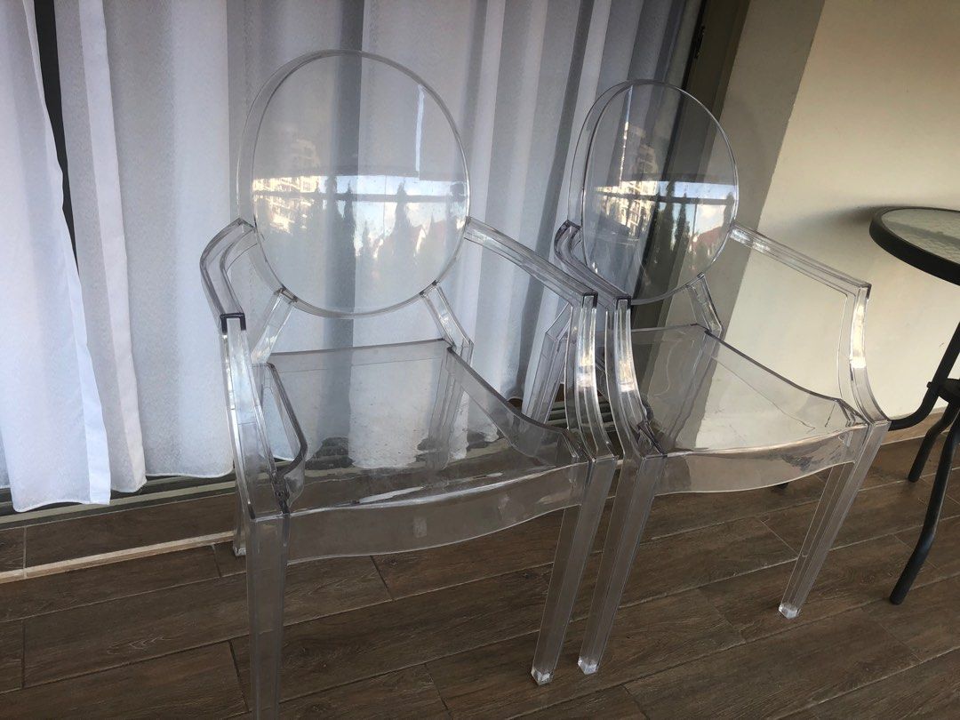 Outdoor Indoor Louis Ghost Arm Chair Replica Clear, Furniture & Home ...