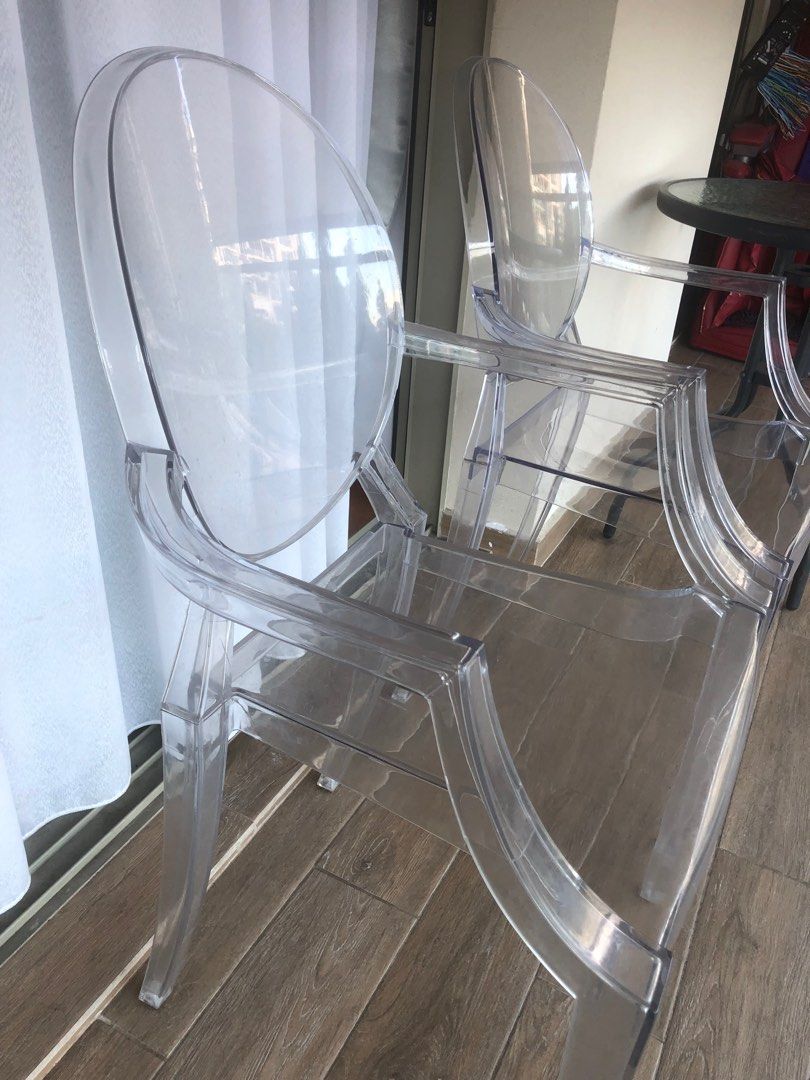 Outdoor Indoor Louis Ghost Arm Chair Replica Clear, Furniture & Home ...