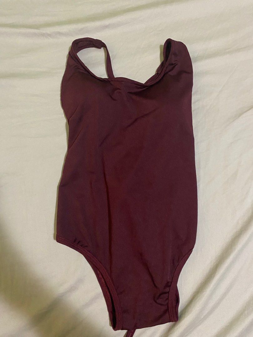 Maroon one piece swimsuit on Carousell