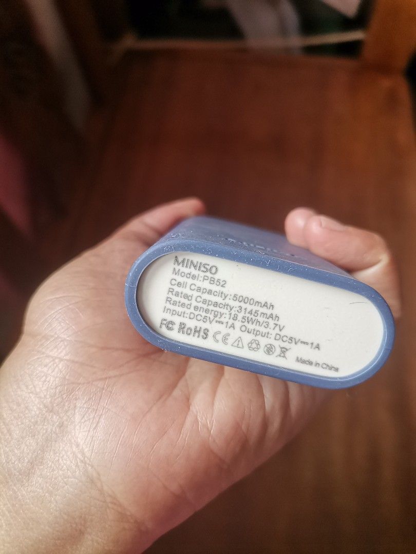 MINISO POWERBANK 5000MAH, Mobile Phones & Gadgets, Mobile & Gadget ...