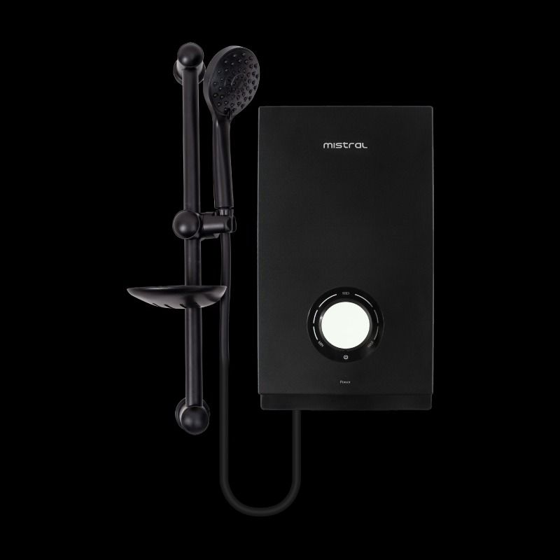 Mistral Instant Shower Heater Set MSH101P Full Black White with Hand ...