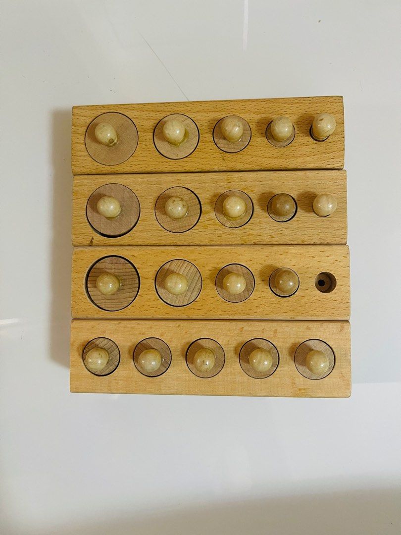 Montessori Knob Cylinder, Babies & Kids, Infant Playtime on Carousell