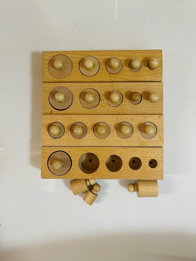 Montessori Knob Cylinder, Babies & Kids, Infant Playtime on Carousell