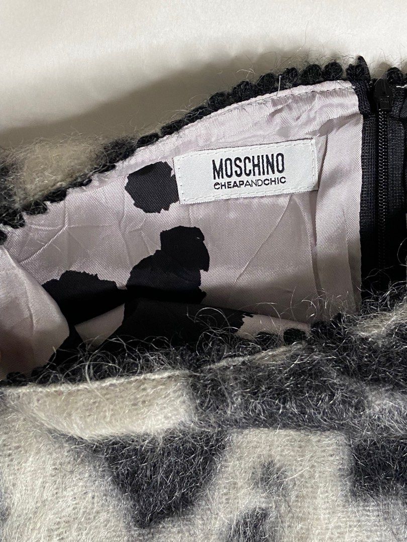 Moschino Cheapandchic Cow Print Mohair Dress Luxury Apparel On Carousell