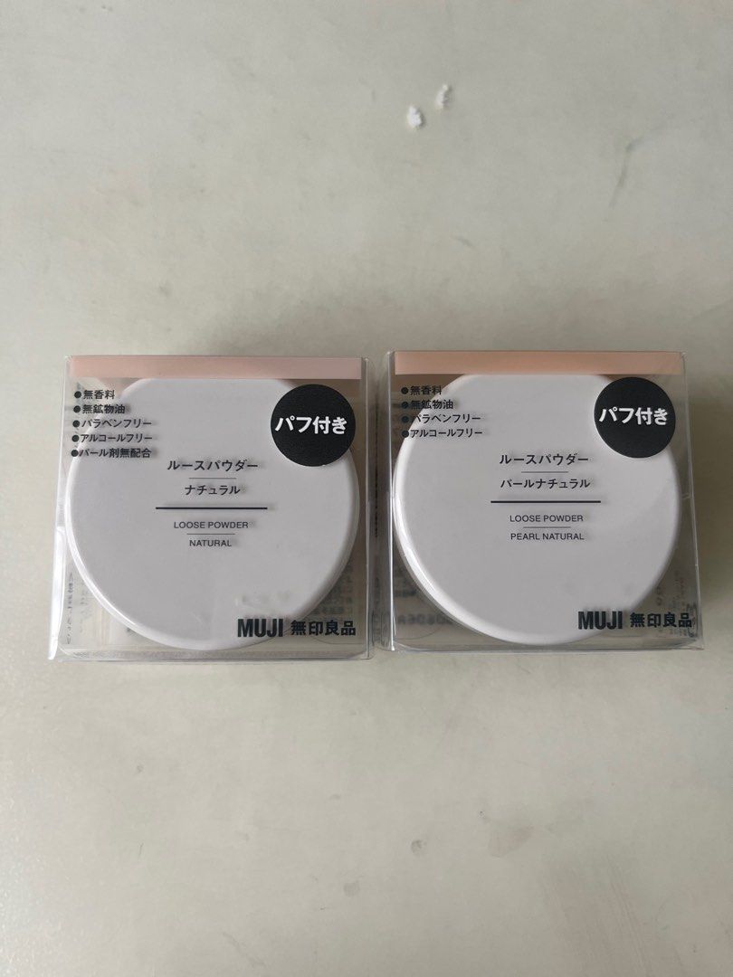 Muji natural& Pearl natural loose powder, 美容＆化妝品, 健康及美容 - 皮膚護理, 化妝品 ...