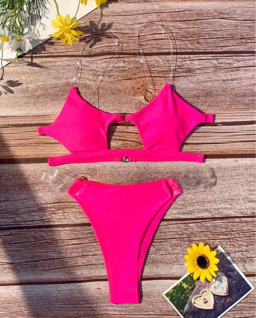 Neon Two Piece, Women's Fashion, Swimwear, Bikinis & Swimsuits on Carousell