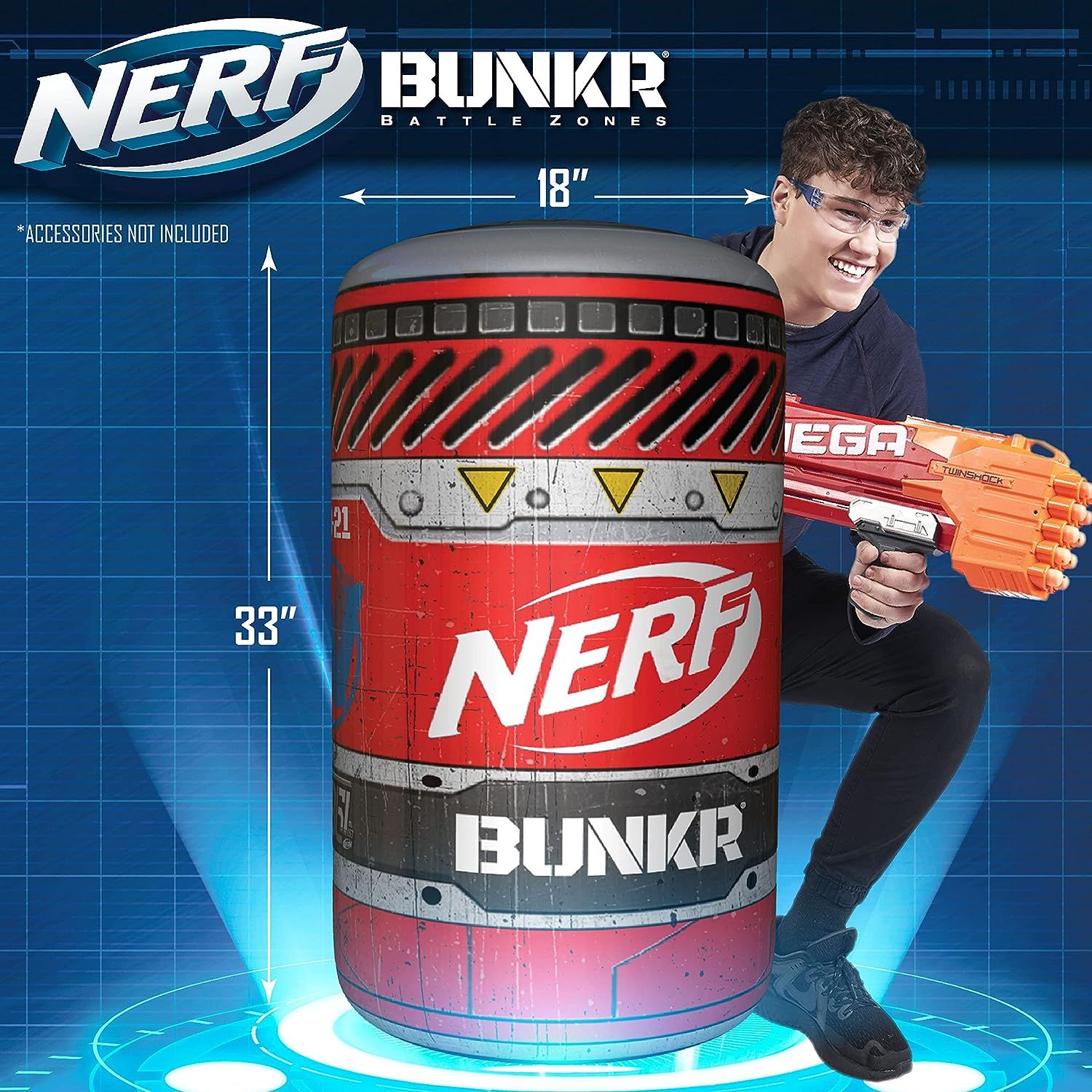 Nerf Bunkr Battle Royale Inflatable Bunker Battlezone 5 Piece