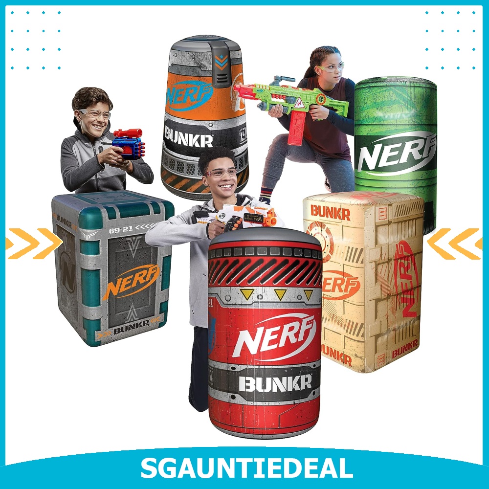 NERF BUNKR Battle Royale Inflatable Bunker Battlezone - 5 Piece ...