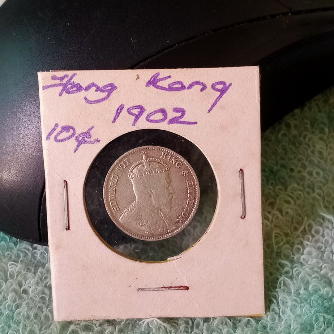 NOVICE STARTER KIT : VINTAGE 1902 KING EDWARD HONG KONG 10 CENTS ...