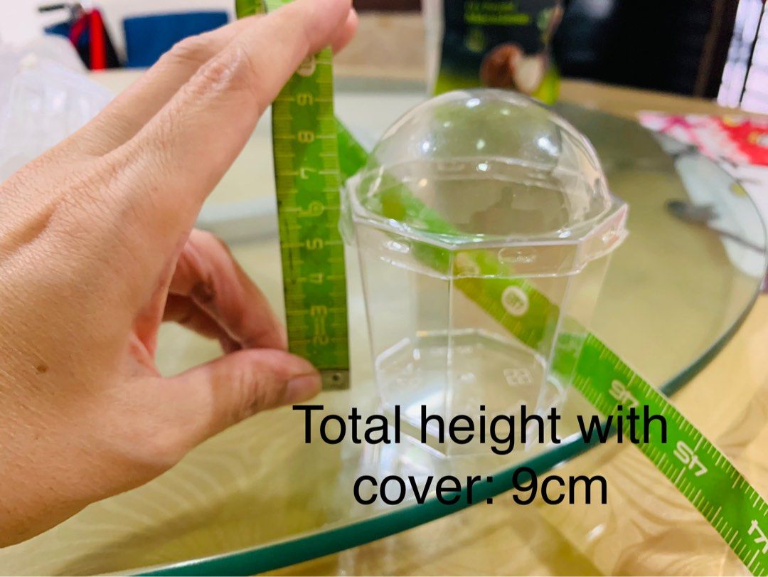 Octagon plastic cups with cover, Furniture & Home Living, Kitchenware ...