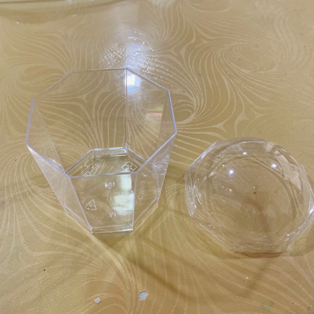 Octagon plastic cups with cover, Furniture & Home Living, Kitchenware ...