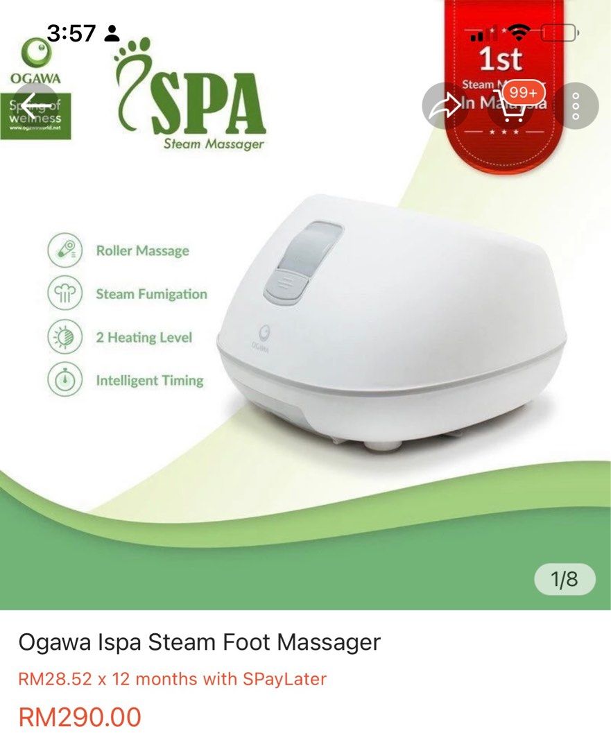 Ogawa Foot Steam Massager, Health & Nutrition, Medical Supplies & Tools ...